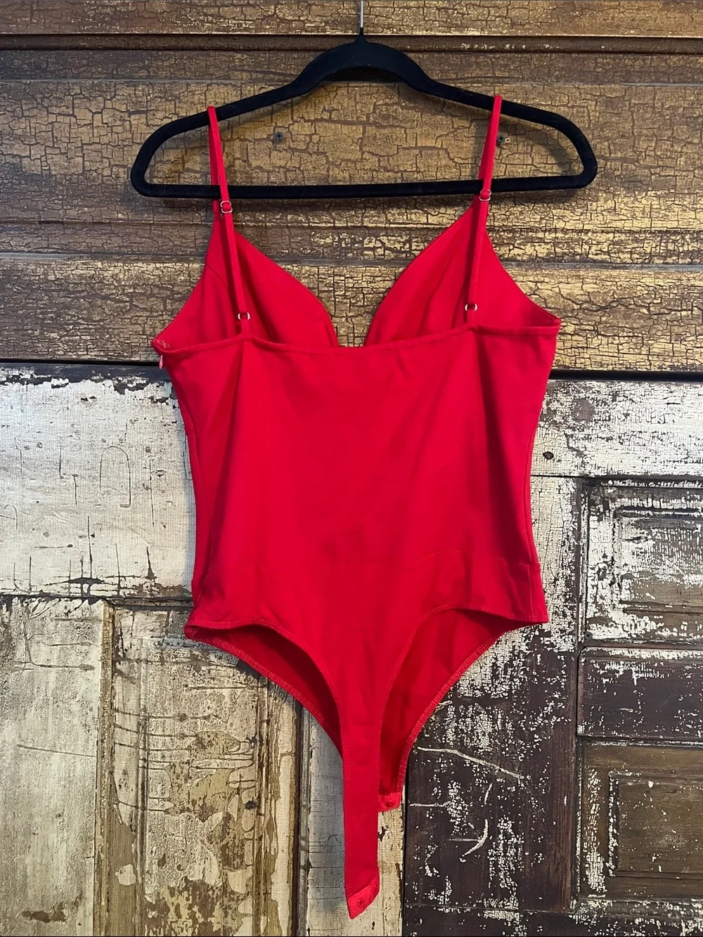 Lulus | Tops | Nwot Lulus Red Satin Plunge Bodysuit Date Night Going ...